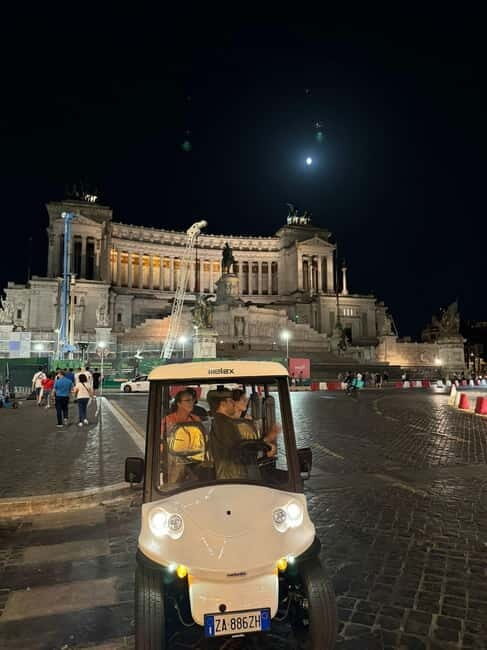 Rome: Nocturnal Golf Cart Tour - The Grand Finale: Trevi Fountain & Spanish Steps