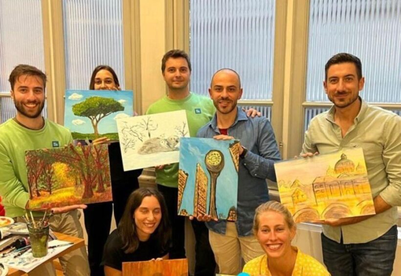 Rome: Paint and Sip Wine class - The Location and Logistics