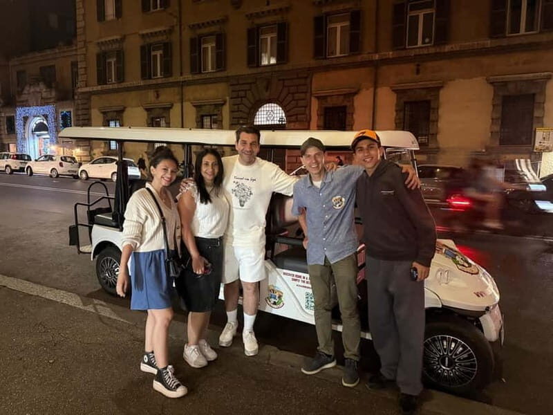 Rome: Private Golf Cart Tour by night 2 hours with Aperitivo - Key Points