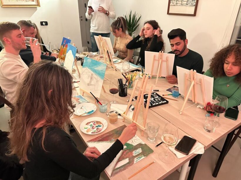Rome: Small-Group Art Class with Wine - The Flow of the Experience