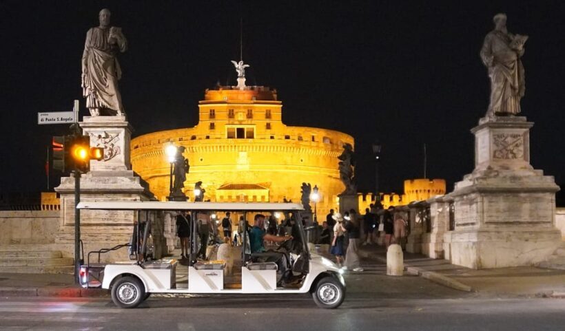 Rome's Golden Hour Golf Cart / E- Calessino Tour - Key Points