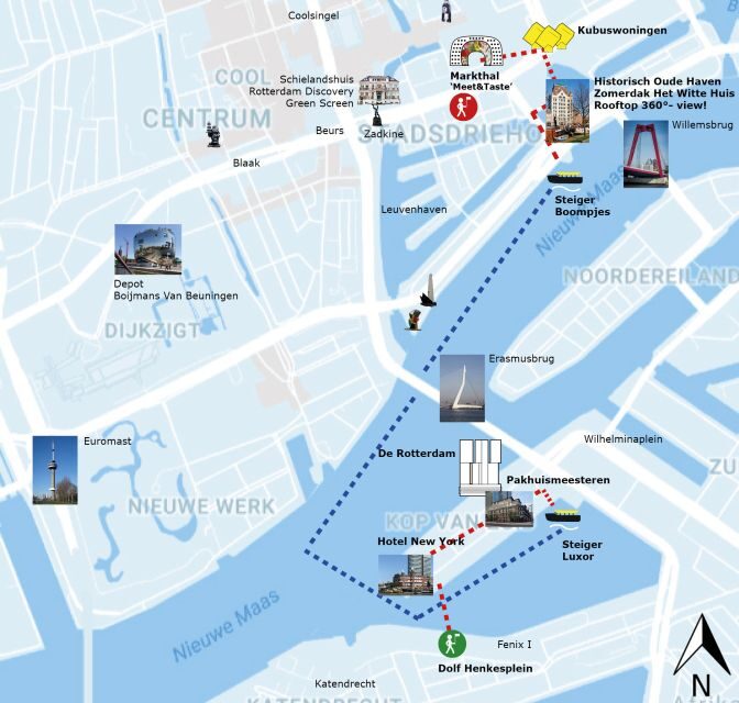 Rotterdam: De Rotterdam, Cube Houses, Watertaxi and Markthal - Water Taxi: Moving Through the City in Style