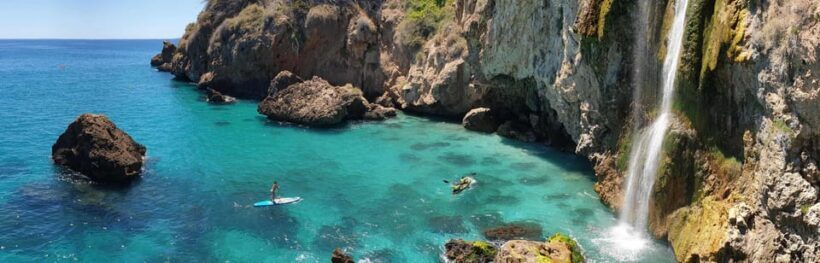 Ruta libre en paddel surf por la cascada de Nerja y Maro - The Sum Up
