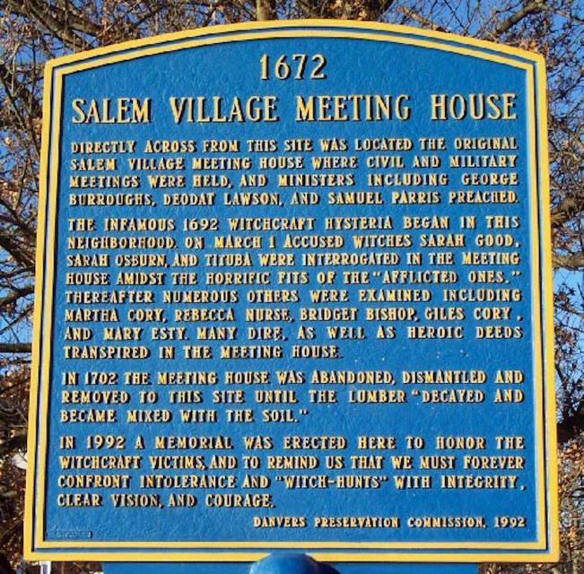 Salem Village Witch Hunt Walking Tour - The Sum Up