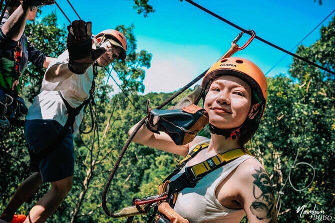 Samui Zipline FLY & Fun Tree Bridge Jungle Cafe & Waterfall - Key Points