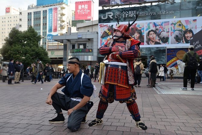 Samurai Photo Shooting at Street in Shibuya - Samurai Attire and Accessorizing