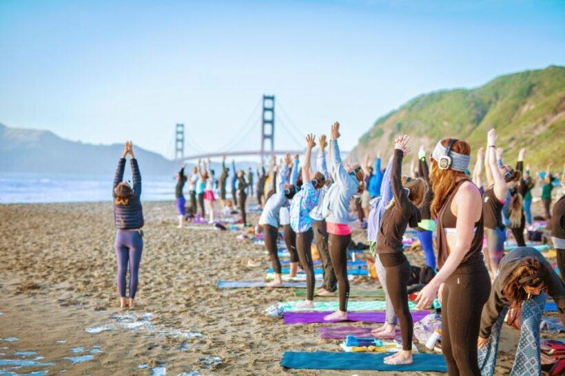San Francisco: Silent Disco Yoga at Baker Beach - What’s Included and Meeting Details