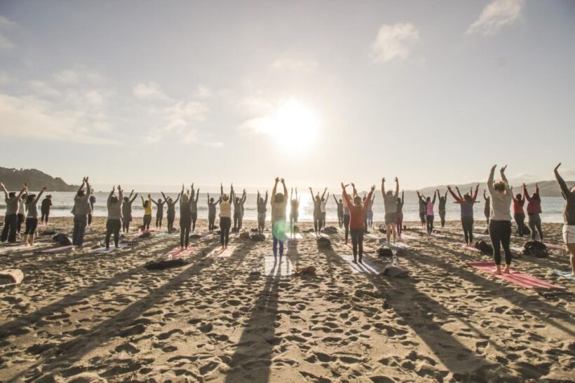 San Francisco: Silent Disco Yoga at Baker Beach - The Authenticity and Community