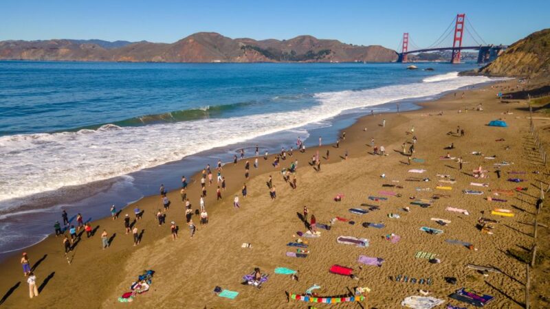 San Francisco: Silent Disco Yoga at Baker Beach - Who Will Love This?