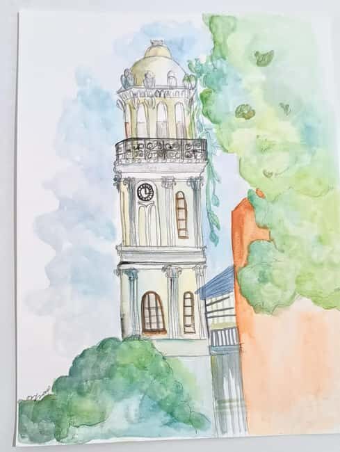 Santo Domingo: Colonial walk and watercolor. - The Artistic Touch: Watercolor Workshop