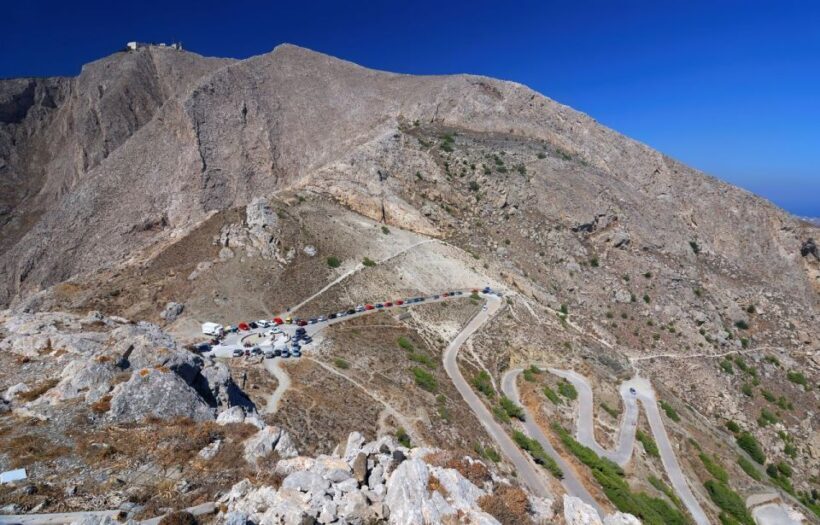 Santorini: Akrotiri Excavation, Megalochori, & Beaches Tour - Starting with the Prophet Elias Monastery