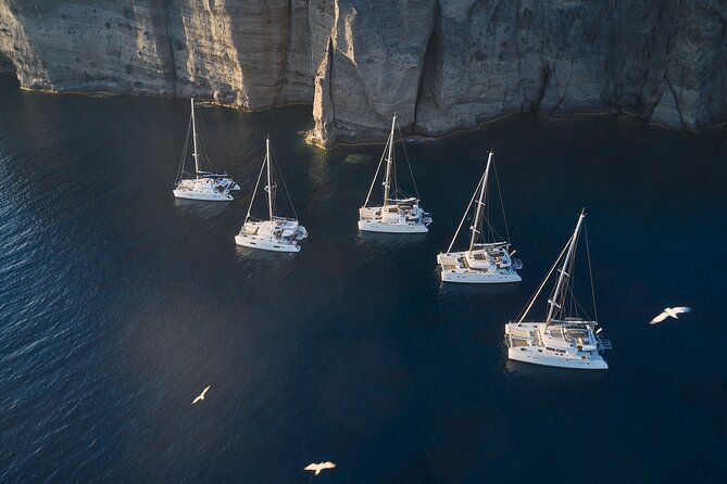 Santorini: Caldera Luxury Catamaran Cruise With Meal & Drinks - Comfortable and Luxurious Catamaran