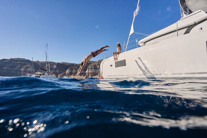 Santorini: Caldera Private Catamaran Cruise with Meal & Drinks - What Reviewers Say