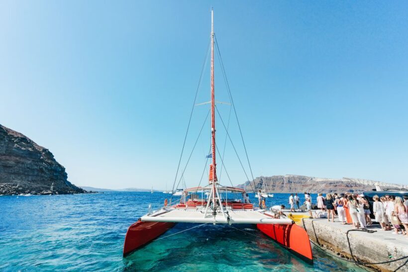 Santorini: Catamaran Tour with BBQ Dinner, Drinks, and Music - An In-Depth Look at the Catamaran Experience