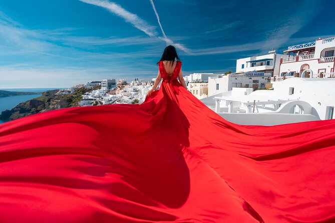Santorini Flying Dress Photo - Pricing and Packages