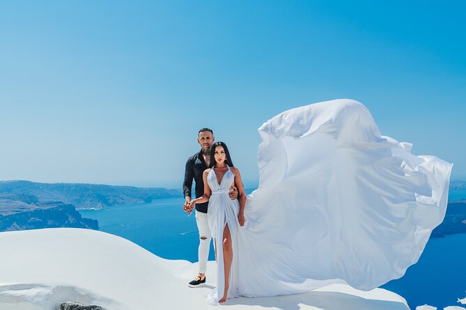 Santorini Flying Dress Photo - Capturing the Magic of the Flying Dress