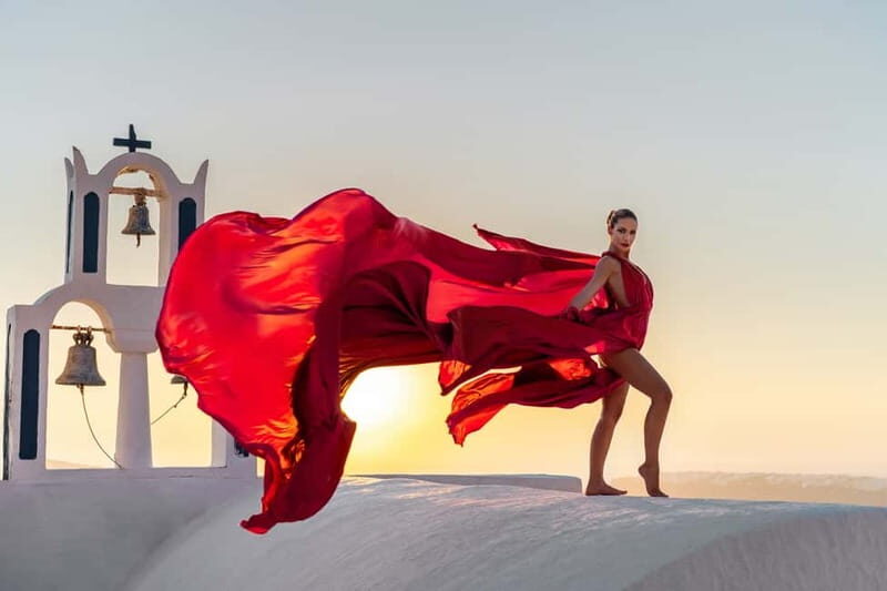 Santorini: Flying Dress Photo © Photoshoot "Express Package" - What’s Included and What’s Not