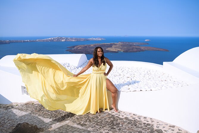 Santorini Flying Dress Photo Session Experience - Booking Flexibility and Health Considerations