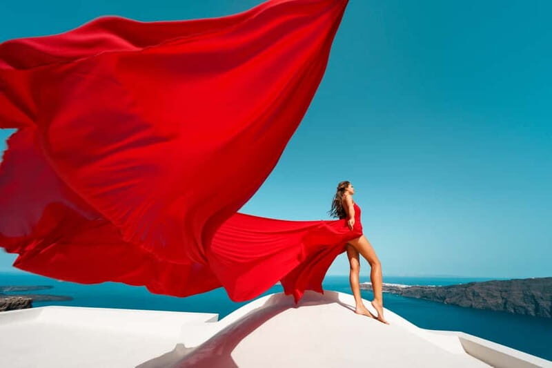 Santorini: Flying Dress Photoshoot - The Experience Itself