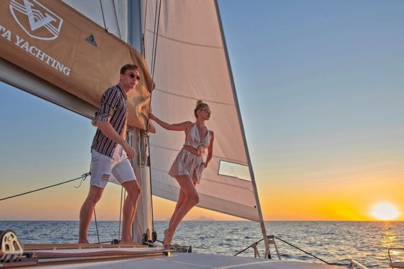 Santorini Gold Catamaran Cruise with Snorkel, BBQ & Open Bar - FAQ