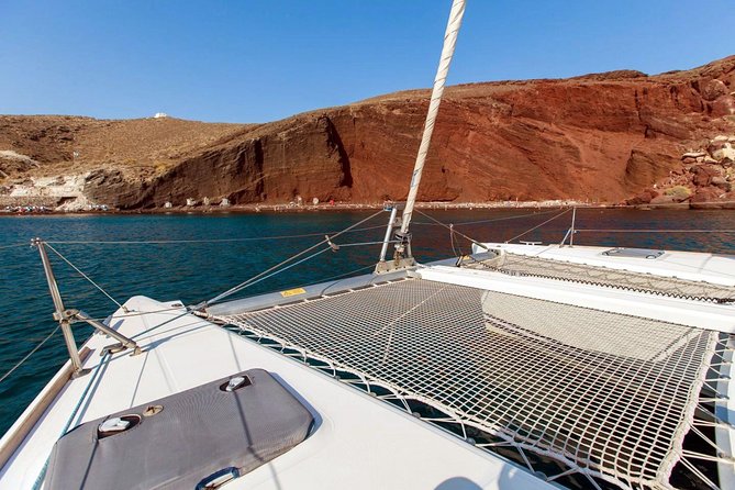 Santorini Half Day Catamaran Private Cruise Incl. Meal, Drinks & Free Transport - Tour Schedule and Pricing