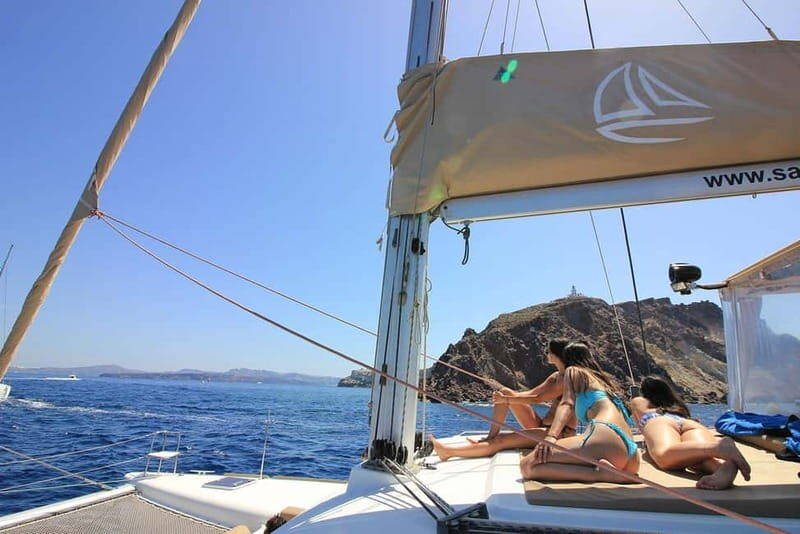 Santorini: Luxury Catamaran Cruise with Lunch, BBQ & Drinks - FAQs