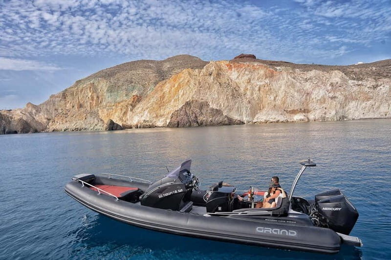 Santorini : Luxury Rib rental with Captain & Fuel included - A Taste of Santorini from the Water