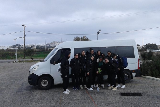 Santorini one way transfer from/to the Airport or Port - Key Points