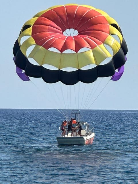Santorini: Parasailing ExperiencePerissa,Perivolos,St.George - FAQs