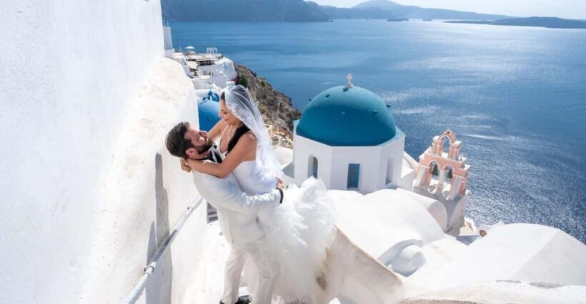 Santorini Photoshoot with Blue Domes & Caldera View - The Sum Up