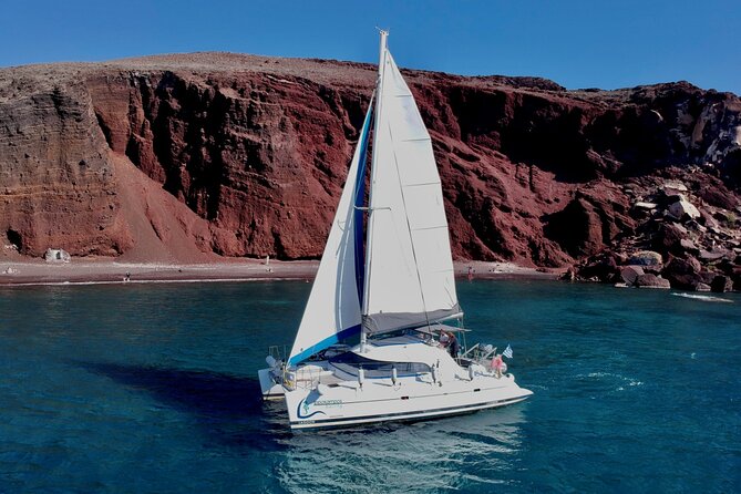 Santorini: Private All-In Catamaran Cruise (Food&Drinks) - Key Points