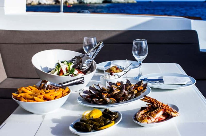 Santorini: Private Catamaran Cruise with BBQ Meal and Drinks - Frequently Asked Questions