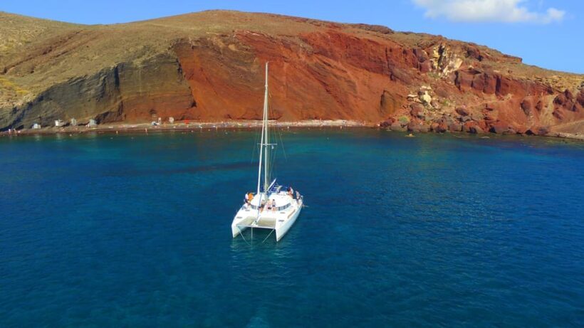 Santorini: Private Catamaran Cruise with Food & Drinks - Key Points