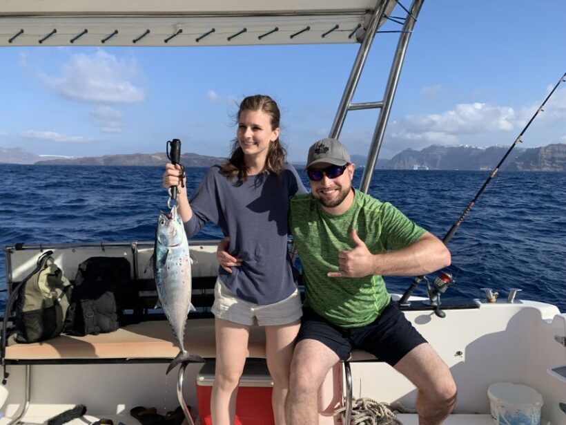Santorini Private Cruise boat fishing tour - BBQ, Snorkeling - FAQ