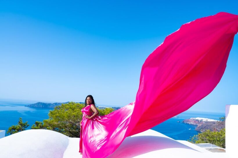 Santorini: Private Flying Dress Photoshoot with Pickup - A Closer Look at the Experience
