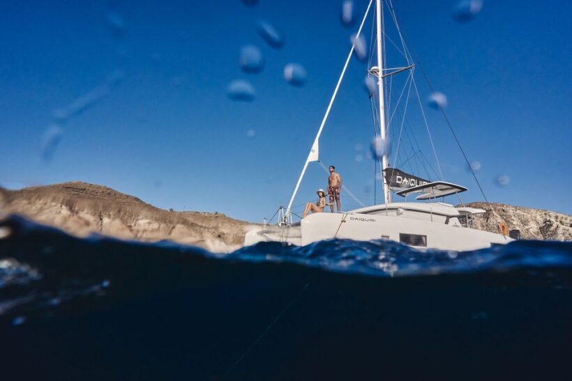 Santorini: Southern Island Luxury Catamaran Cruise with Meal - Key Points
