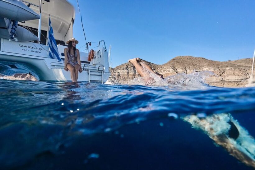 Santorini: Southern Island Luxury Catamaran Cruise with Meal - The Sum Up