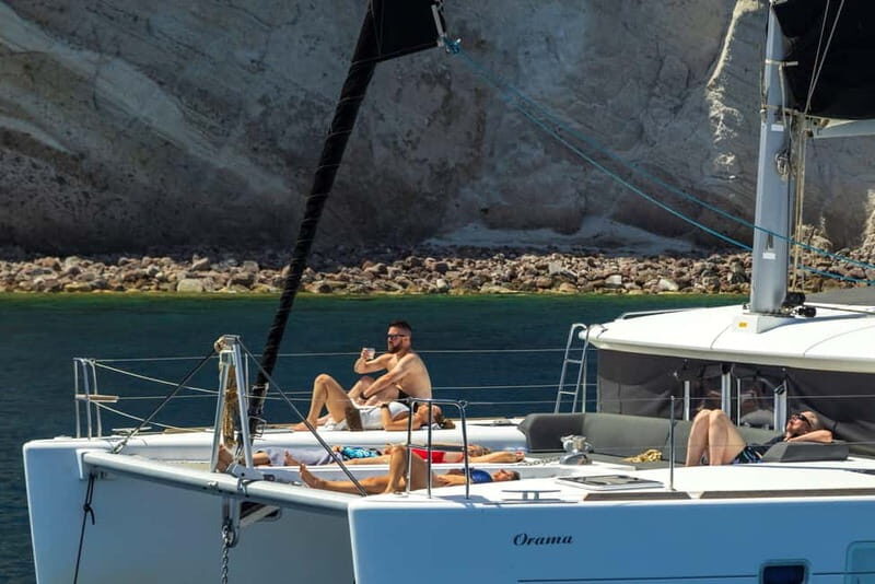 Santorini:All-inclusive Catamaran Cruise with Thirassia Stop - The Practical Side: Price, Comfort, and Flexibility