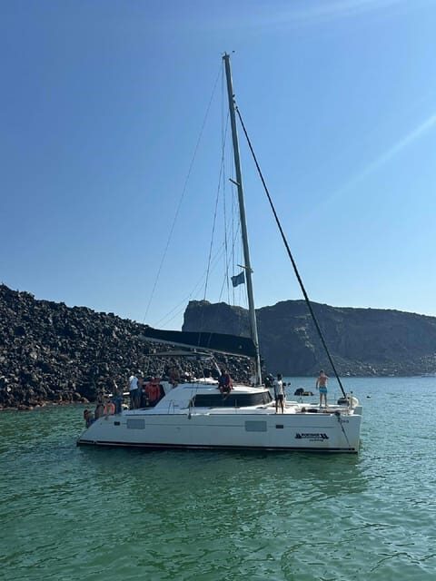 Santorini:Cruises with Catamaran around the Volcanic Island. - FAQ