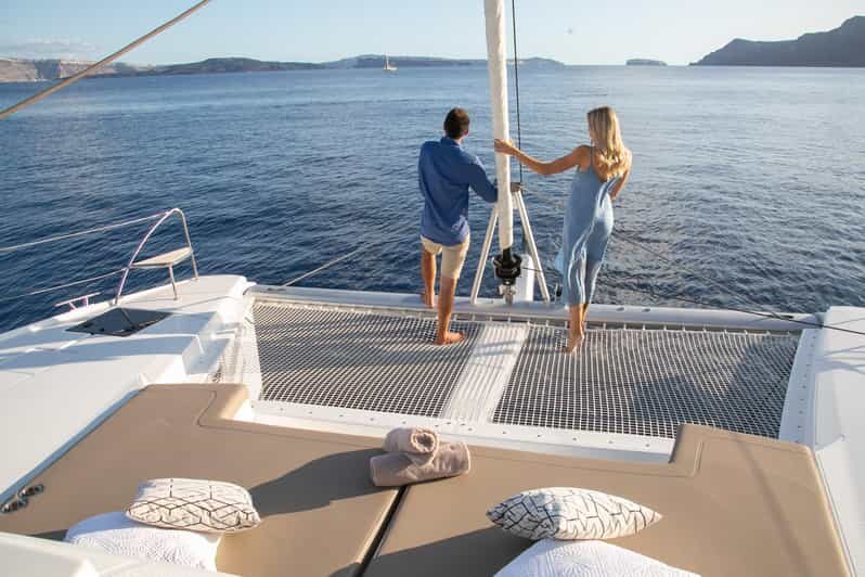 Santorini:Private Catamaran Tour with BBQ & Unlimited Drinks - Key Points