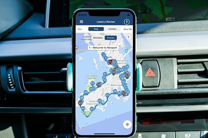 Scenic Newport, RI Self-Guided Driving Audio Tour - Key Points