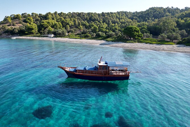 Semiprivate Trip on 50FT Traditional Wooden Boat With Greek Lunch - Key Points