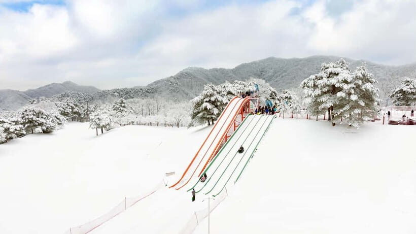 Seoul: Vivaldi Park Winter Ski with Eobi Ice Valley Day Tour - Exploring Eobi Ice Valley