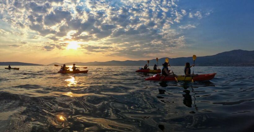 Split: Guided Sunset Sea Kayaking & Snorkeling Tour w/ Wine - An Authentic Coastal Adventure from Split