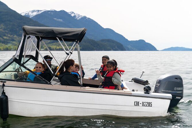 Squamish 4hr Rental 17ft Fiberglass Hourston with 70HP Engine - The Scenic Highlights You Might Encounter