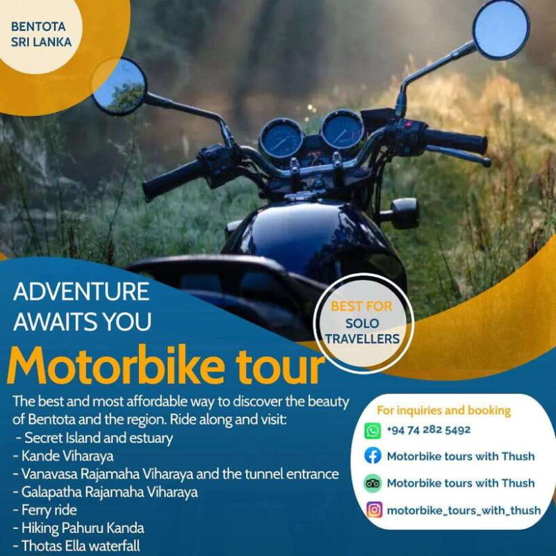 Sri Lanka / Bentota: Motorbike sightseeing tours - Detailed Breakdown of the Itinerary