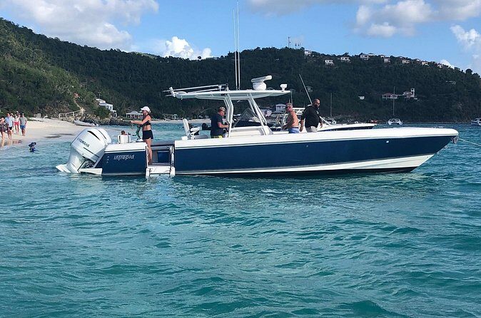 St Thomas Full-Day Boat Rental 37' Intrepid Powerboat - The Sum Up