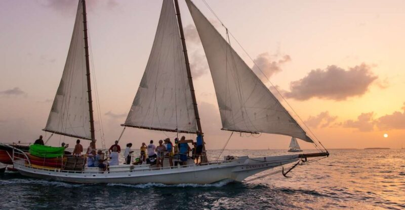 Stock Island Wind & Wine Sunset Sail aboard classic Schooner - Key Points