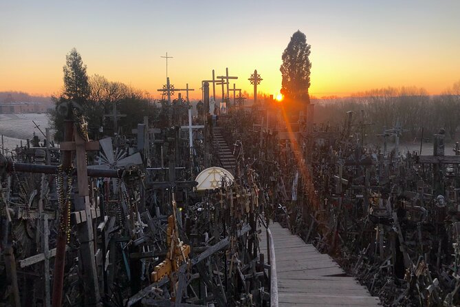 Sunrise at the Hill of Crosses - 2 Countries in 1 Day - Exploring Siauliai Hill of Crosses