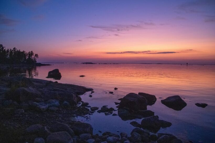 Sunset in the archipelago from Helsinki - In Closing